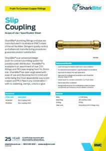 Slip Couplings – Sharkbite Australia